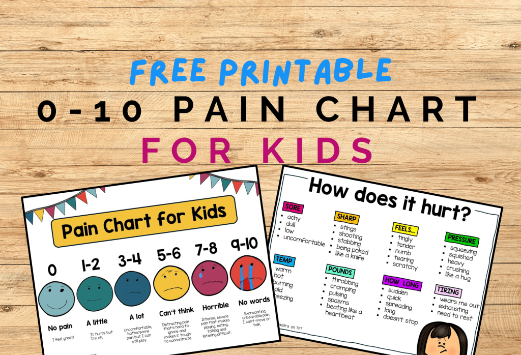Free Printable 0-10 Pain Chart for Kids - Maestra Mom